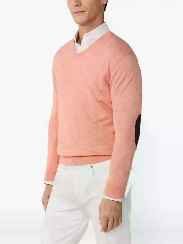 HACKETT LONDON V-neck Elbow-patch Sweatshirt