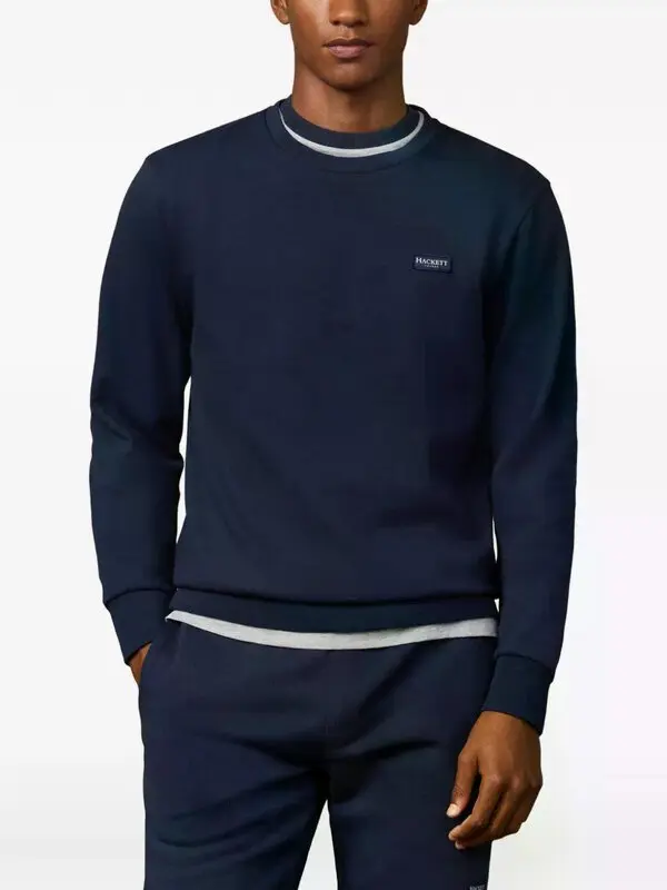 HACKETT LONDON Logo Patch Crew Neck Sweatshirt