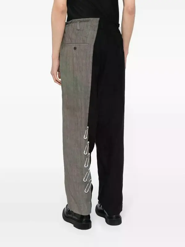 Yohji Yamamoto Two-tone Linen Trousers