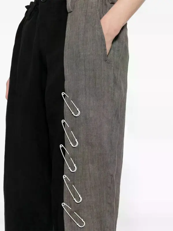Yohji Yamamoto Two-tone Linen Trousers