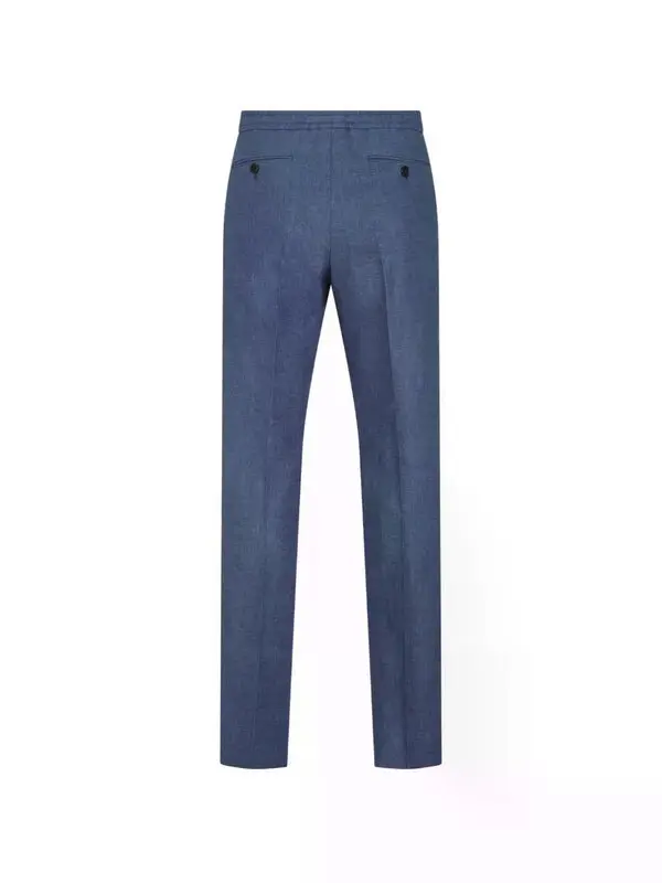 Zegna Pressed-crease Linen Trousers