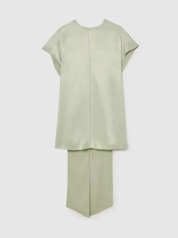 REISS Alice Satin Mini Dress With Cape Detail