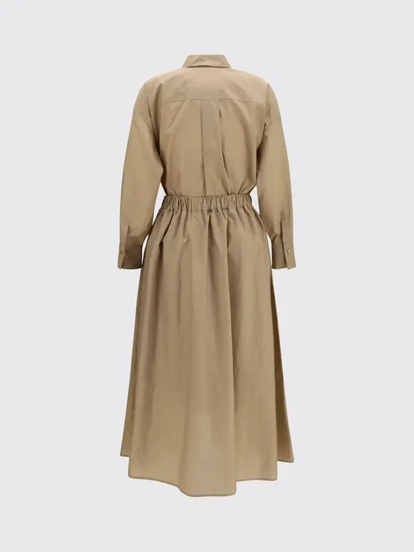 Brunello Cucinelli Cotton Midi Shirtdress With Tie-waist Belt