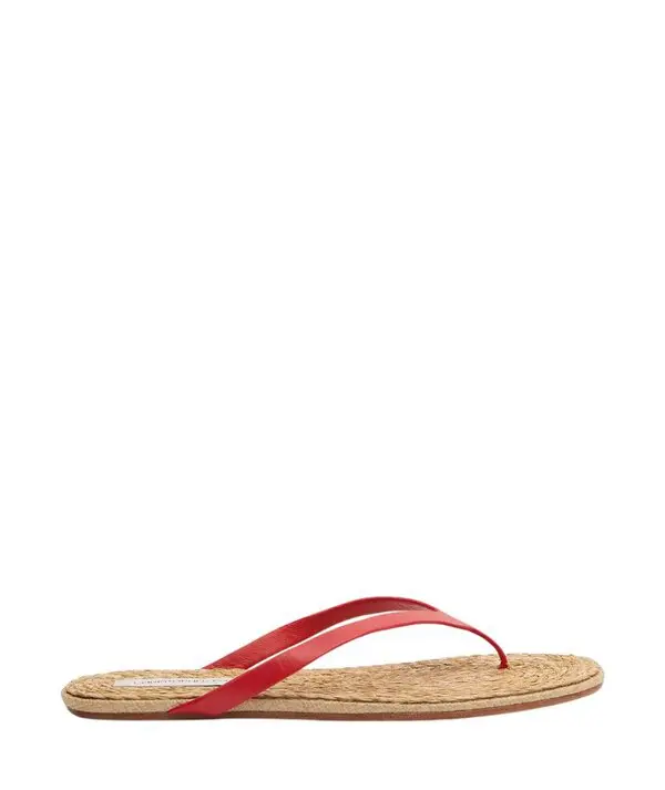Christopher Esber Palma Flip Flop - Carmine Red Natural