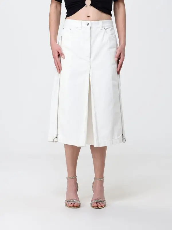 Rabanne Cotton Midi Skirt - White