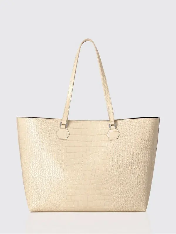 Philipp Plein Crocodile Effect Calfskin Tote Bag - Beige
