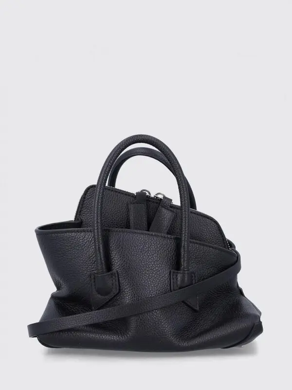 Attico Grained Leather La Passeggiata Bag - Black