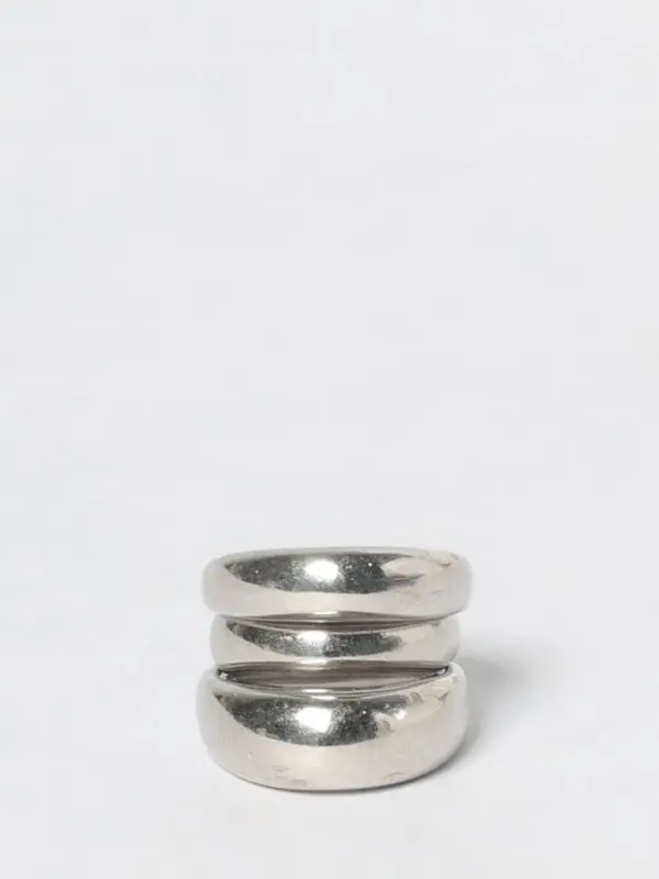 PANCONESI Blow Solar Band Ring In 925 Sterling With Engraved Logo - Silver