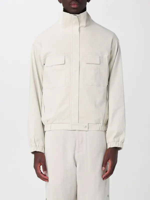 CARRER Barrau Cotton Bomber Jacket With High Neck And Concealed Closure - Beige