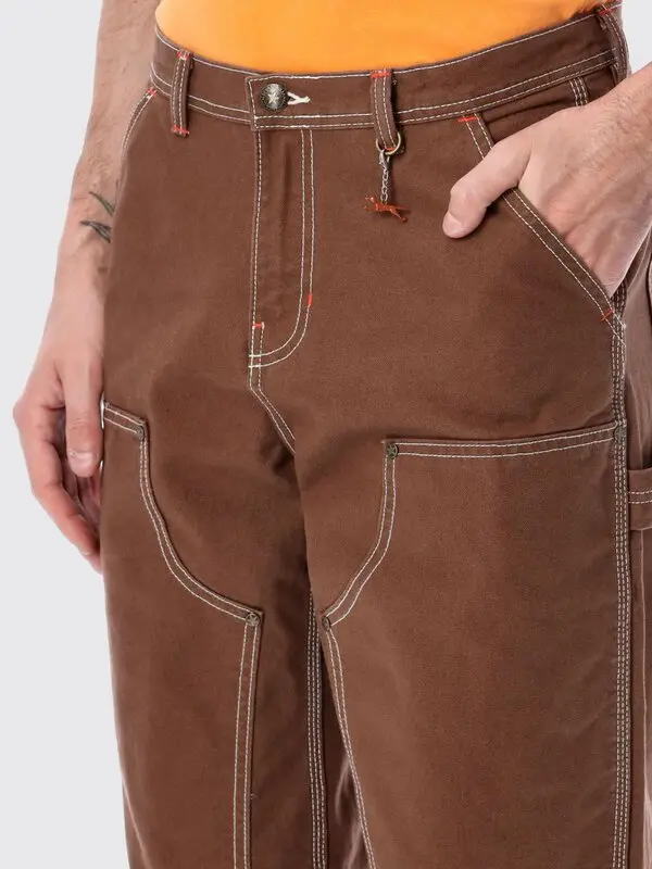 VANS Straight-leg Cotton Trousers With Belt Loops And Contrast Stitching