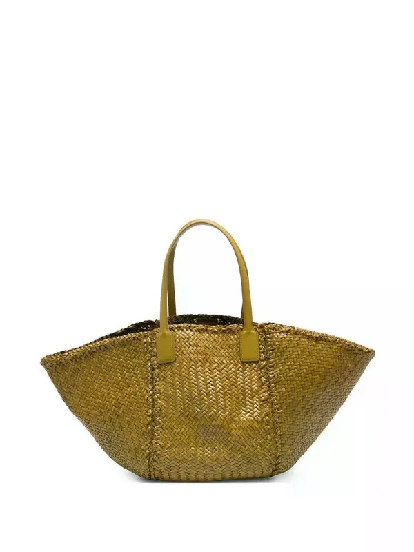 Dragon Diffusion Teresa Woven Leather Tote Bag - Green
