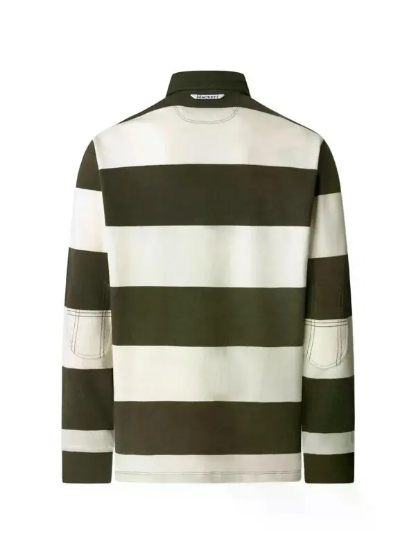 HACKETT LONDON Striped Long-sleeve Polo Shirt