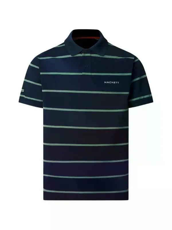 HACKETT LONDON Striped Short-sleeve Polo Shirt