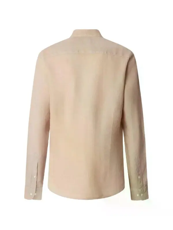 HACKETT LONDON Mandarin-collar Linen Shirt