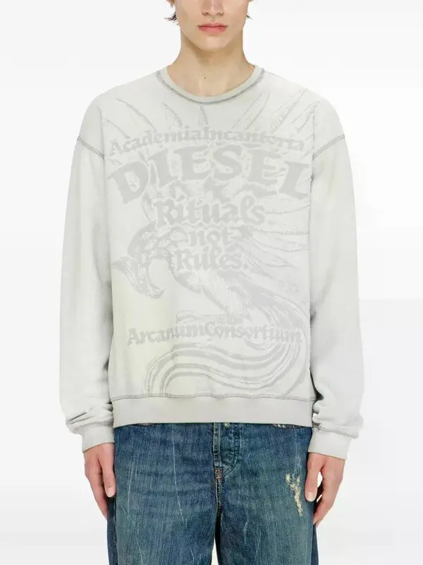 DIESEL® Sweatshirt With Dévoré Print