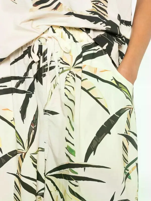 PSOPHIA Palm Tree-print Drawstring Trousers
