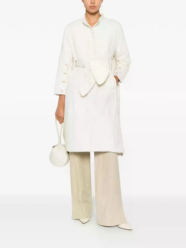 PSOPHIA Belted Button-cuff Coat