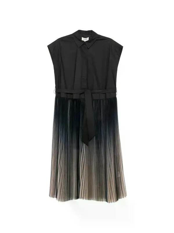PSOPHIA Pleated Ombré Effect Midi Dress