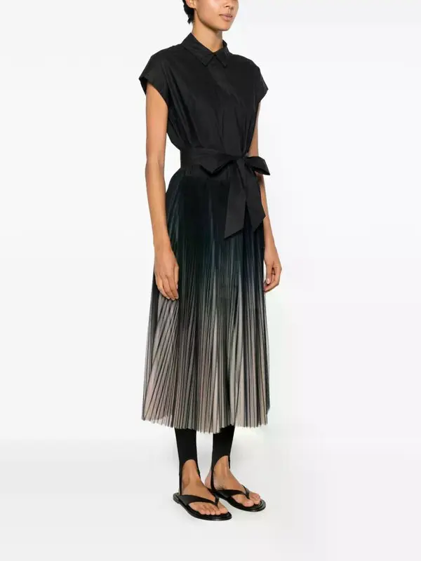 PSOPHIA Pleated Ombré Effect Midi Dress