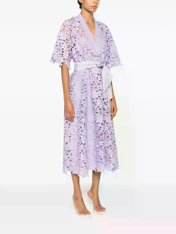 PSOPHIA Guipure Lace Midi Dress
