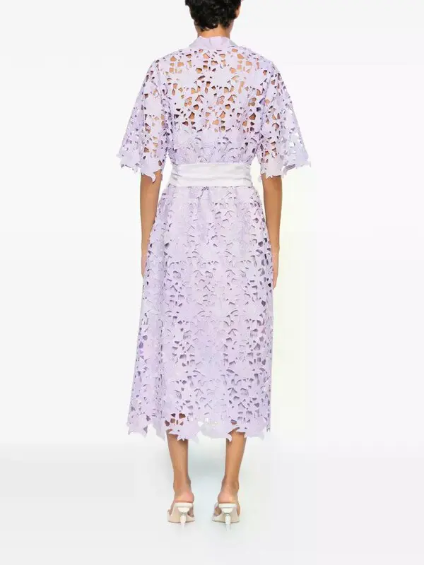 PSOPHIA Guipure Lace Midi Dress