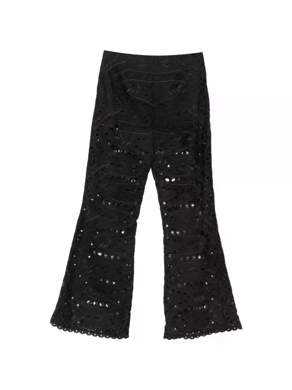 Charo Ruiz Ibiza Broderie Anglaise Trousers - Black