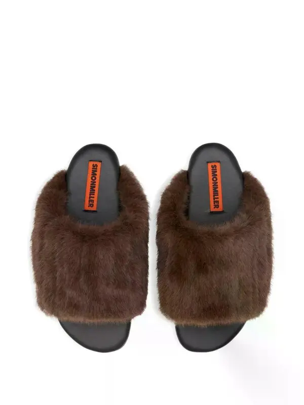 SIMONMILLER Furry Bubble Faux-fur Slides
