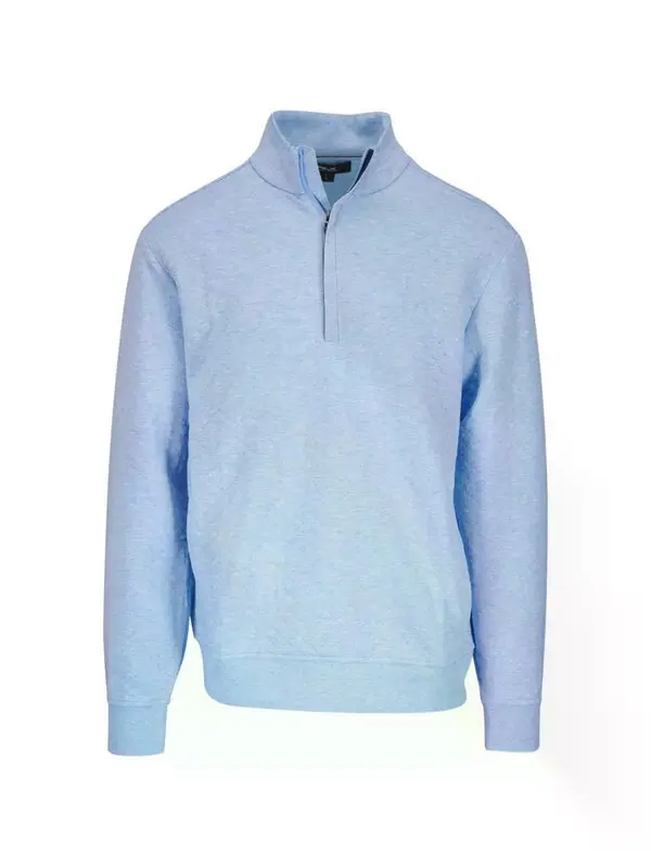 Rlx Ralph Lauren Marl Pattern Quarter-zip Knit Sweater - Blue