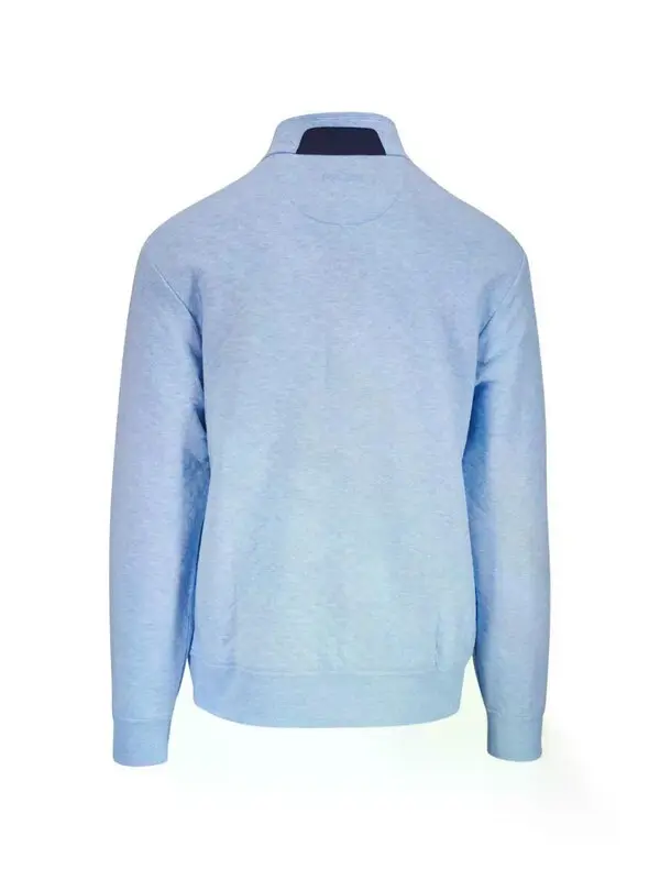 Rlx Ralph Lauren Marl Pattern Quarter-zip Knit Sweater - Blue