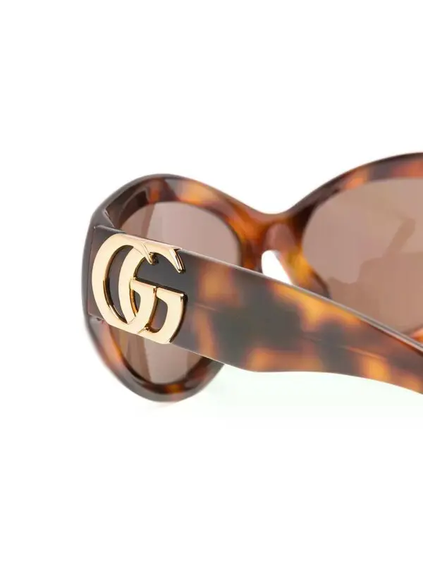 Gucci Tortoiseshell-effect Cat-eye Sunglasses