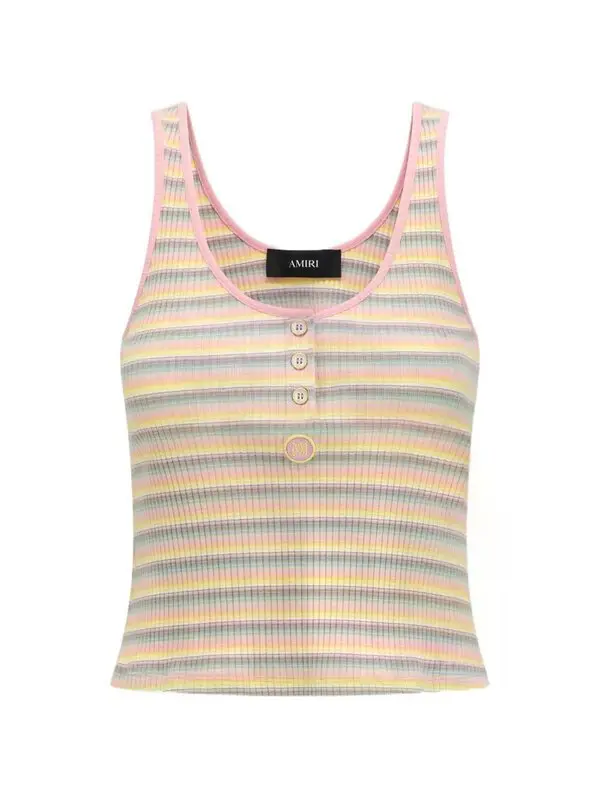 Amiri Striped Ribbed Tank Top