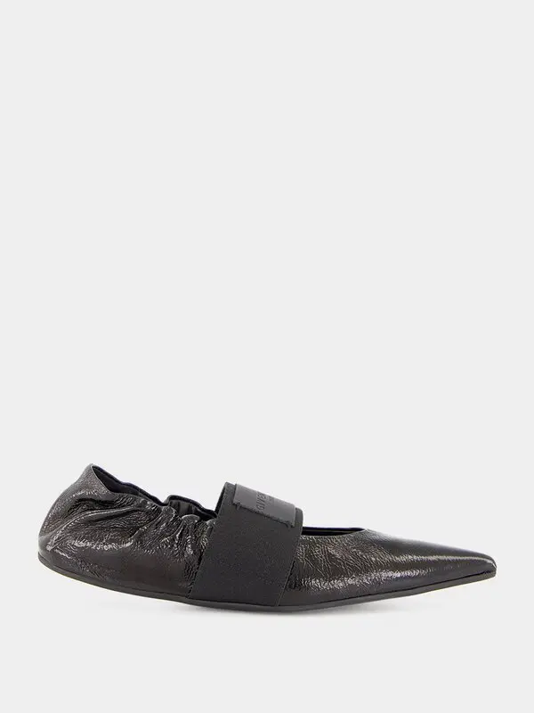 Givenchy Crush Naplack Leather Ballerinas - Black