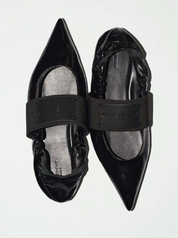Givenchy Crush Naplack Leather Ballerinas - Black