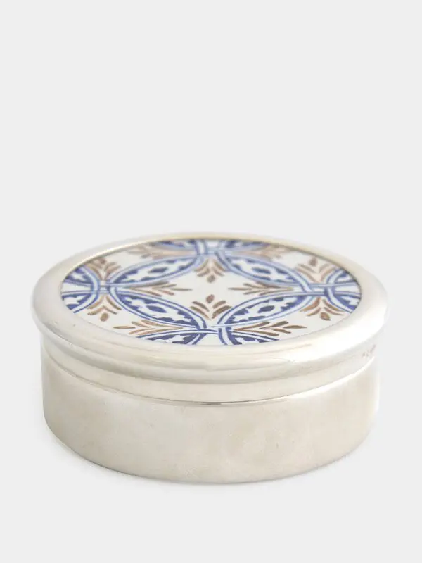 LEITÃO &AMP; IRMÃO Leitão & Irmão Blue Box With Portuguese Tile - Silver