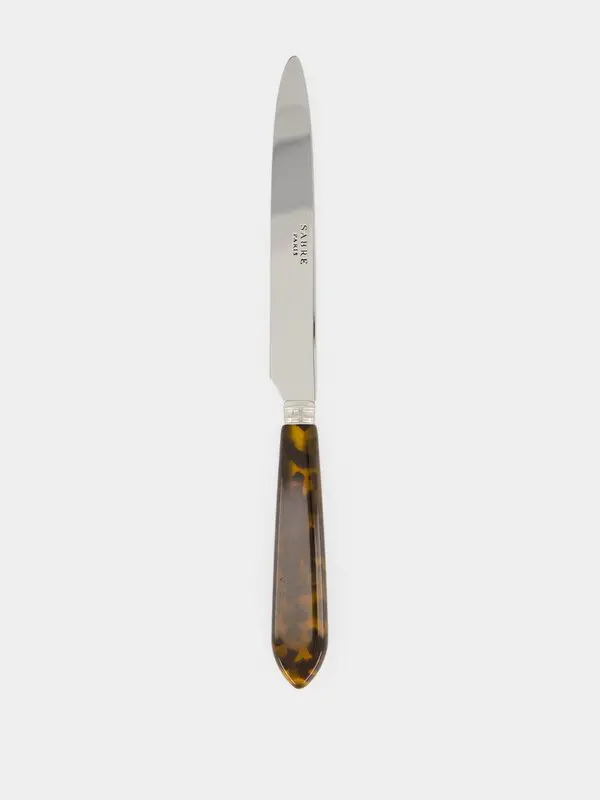 Sabre Paris Faux Tortoise Dinner Knife - Brown