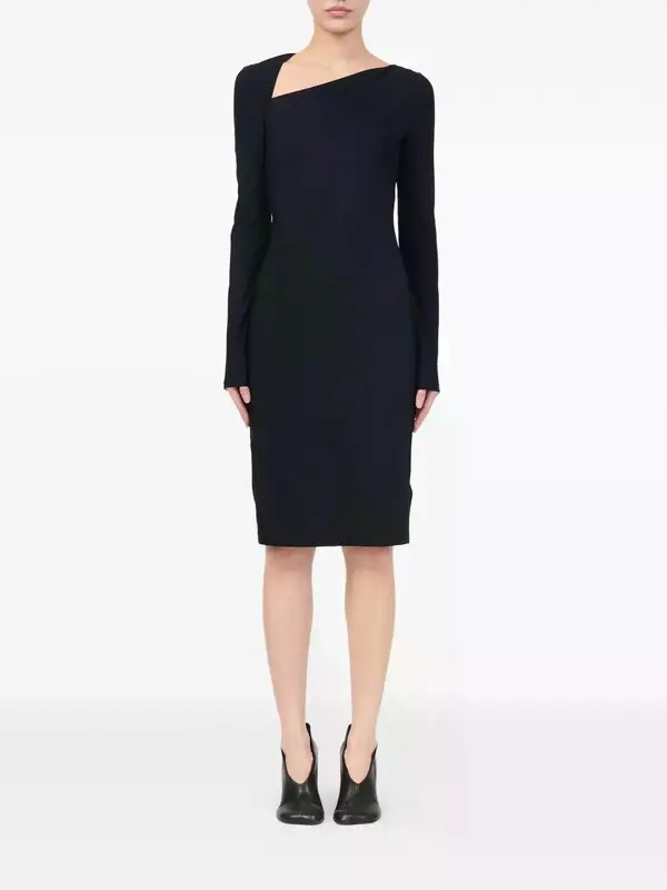 MAISON MARGIELA Lycra Jersey Asymmetric Neck Midi Dress