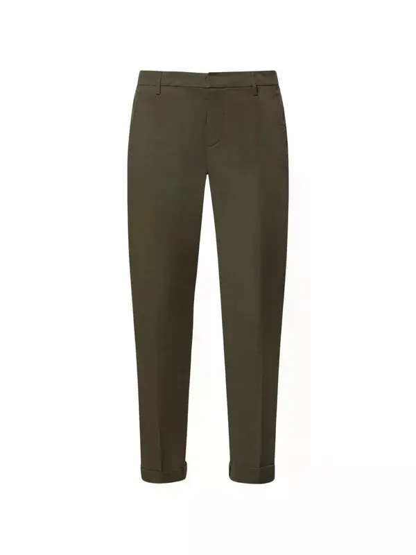 DONDUP Gaubert Slim-fit Turn-up Chino Trousers - Green