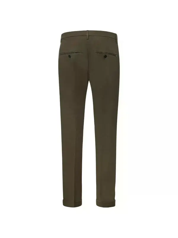 DONDUP Gaubert Slim-fit Turn-up Chino Trousers - Green