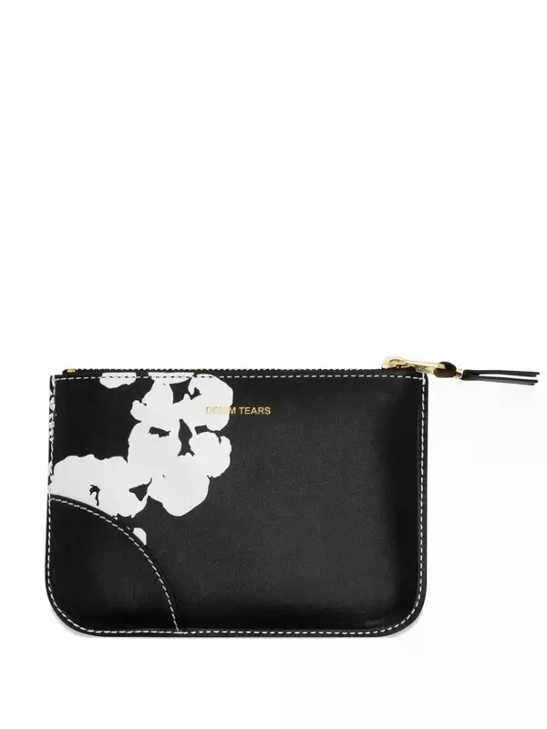DENIM TEARS X Comme Des Garçons Leather Zip Wallet - Black