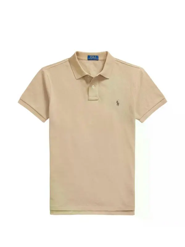 Polo Ralph Lauren Embroidered Cotton Polo Shirt - Neutrals