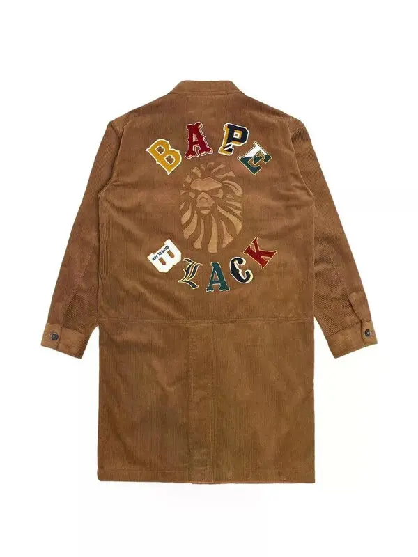 A BATHING APE Corduroy Coat With Logo Embroidery