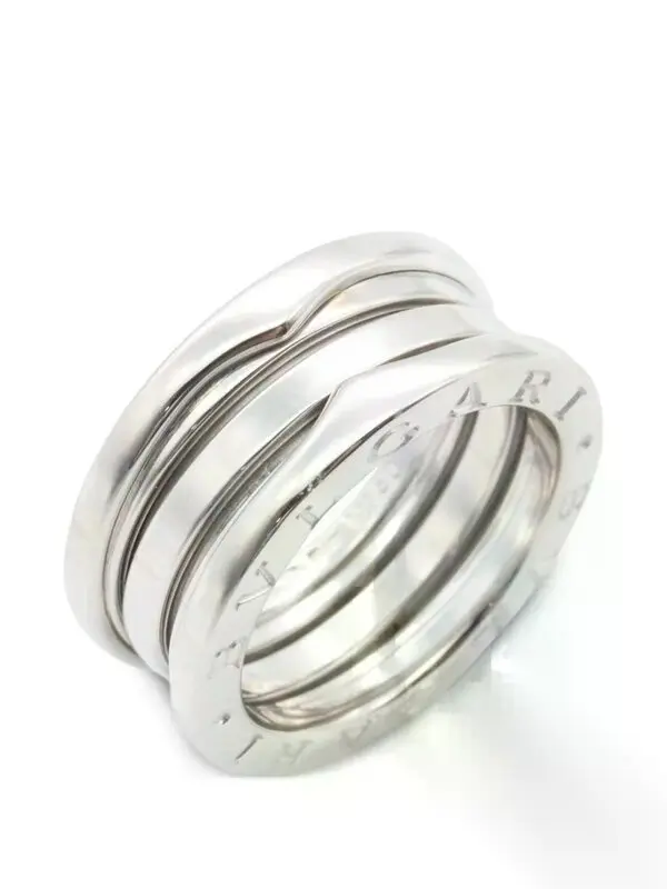 BVLGARI B.zero1 18k White Gold Three-band Ring - Silver