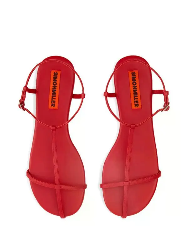 SIMONMILLER Leather Cage Flat Sandals