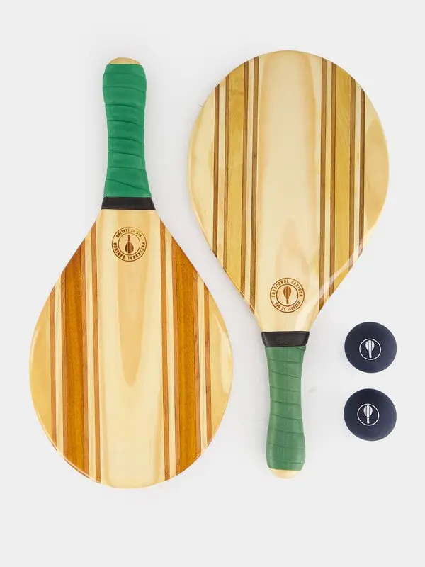 Frescobol Carioca Leblon Beach Bat Set - Green