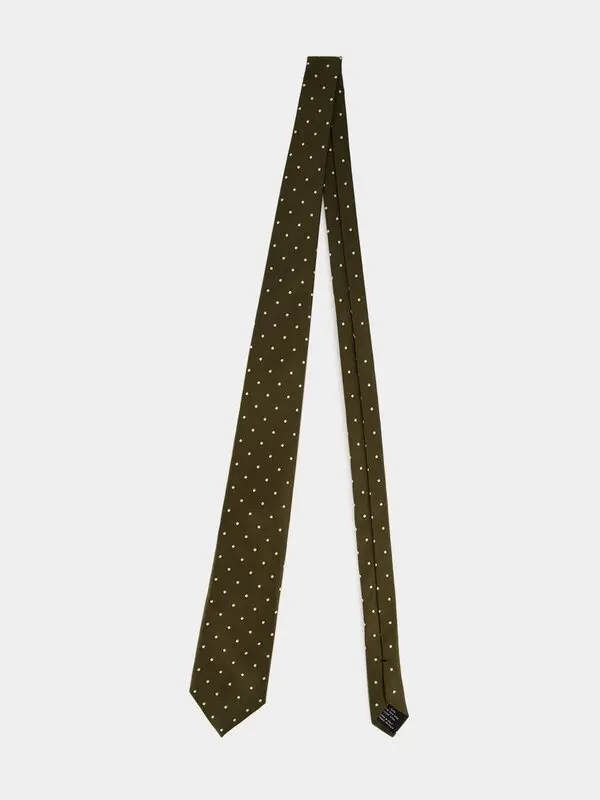 TOM FORD Silk Polka Dot Neck Tie - Green