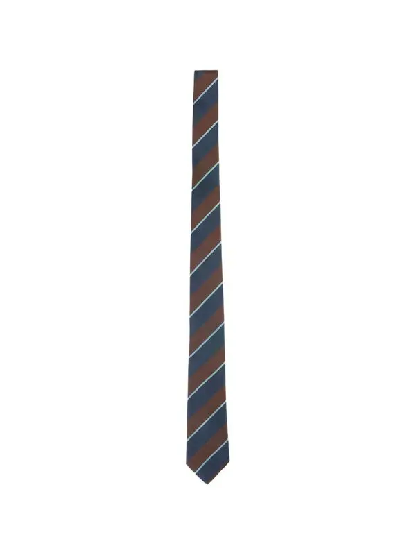 Paul Smith Silk Herringbone Tie - Blue