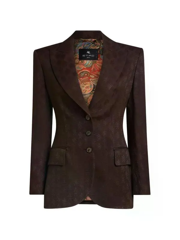 Etro Jacquard Single-breasted Blazer