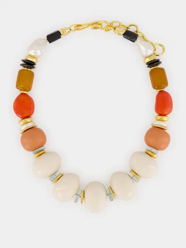 LIZZIE FORTUNATO Coral Ilios Statement Necklace