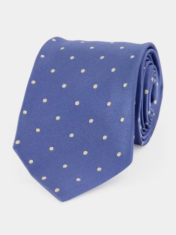 TOM FORD Polka Dot Silk Neck Tie - Blue