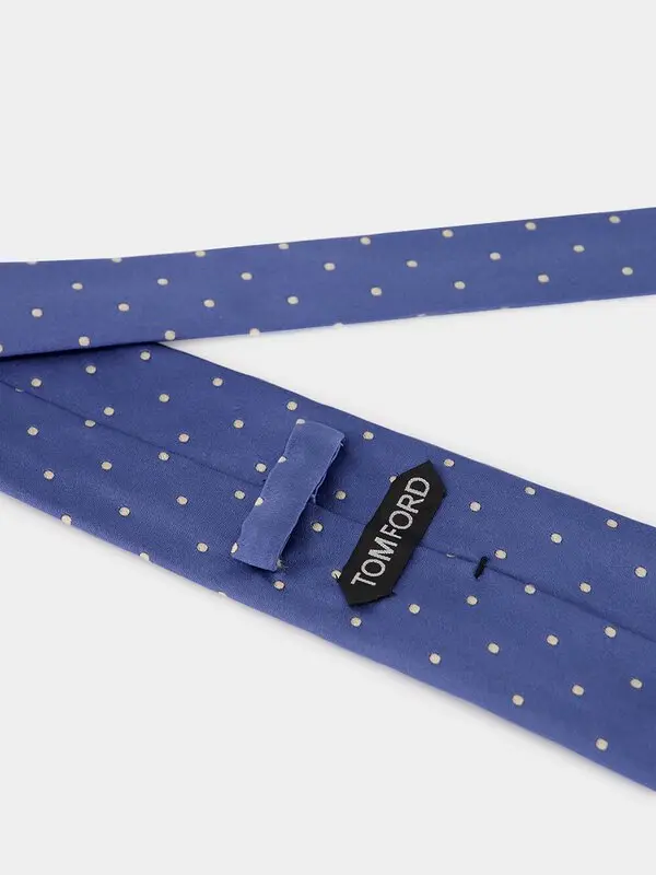 TOM FORD Polka Dot Silk Neck Tie - Blue